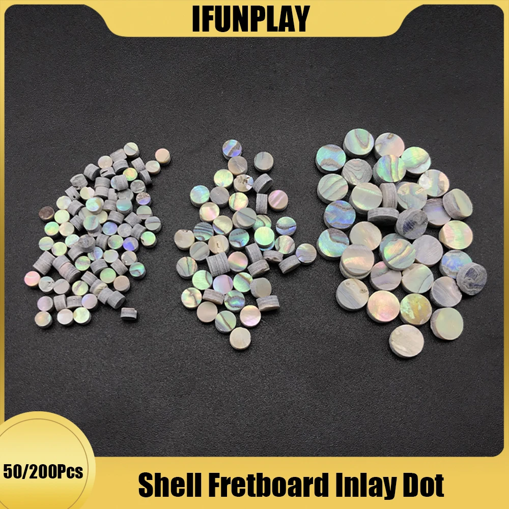 50/200pcs 3/4/6*2mm Abalone Shell Guitar Fretboard Dots Colourful ...