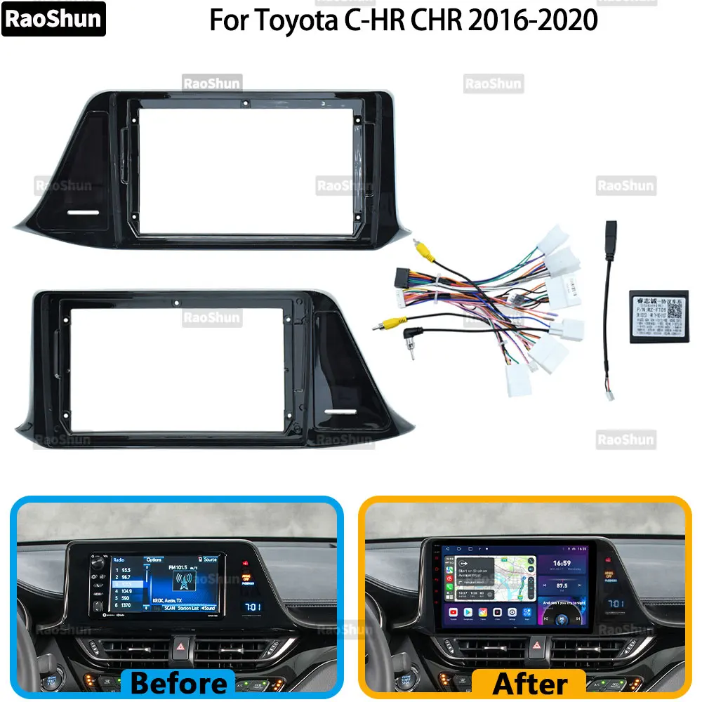 Car Radio Fascias For Toyota C-HR CHR 2016-2020 LHD RHD 9 Inch Stereo ...