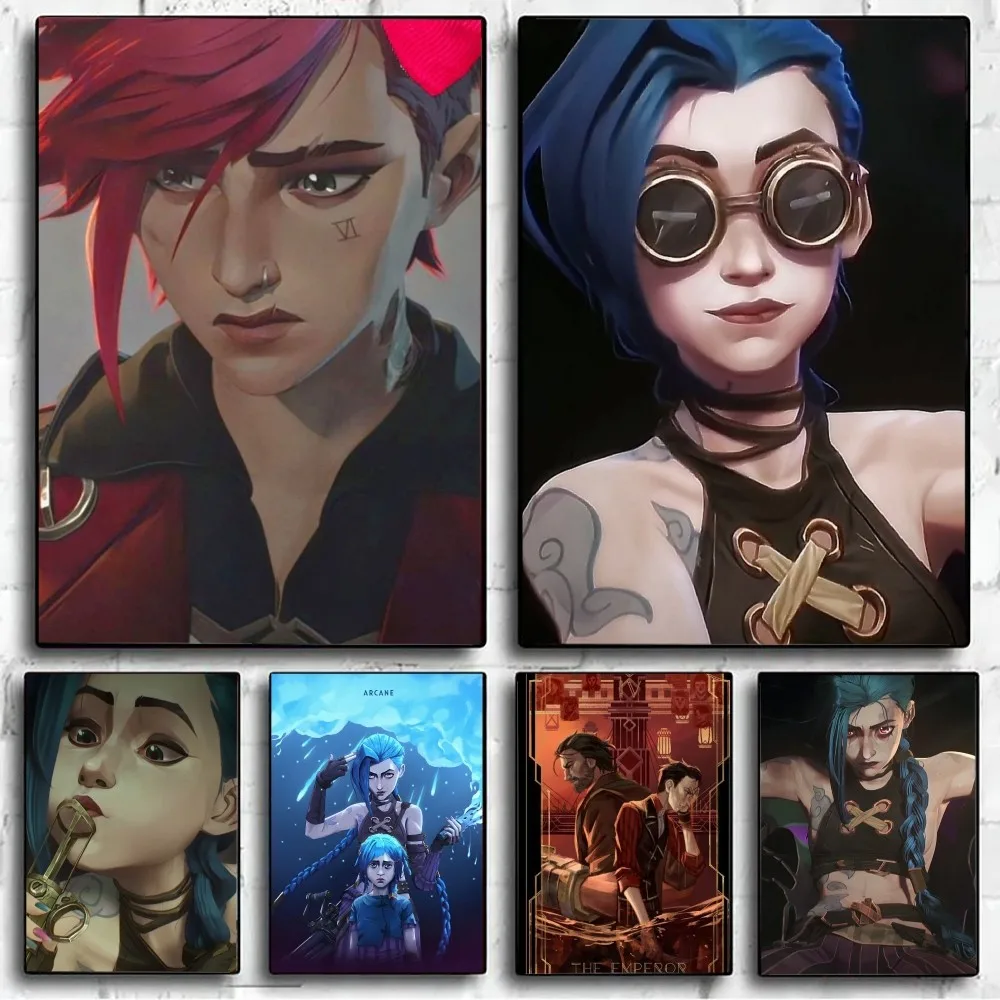 Arcane-serie-de-animaci-n-League-Of-Legends-p-ster-Kraft-Club-Bar-papel ...