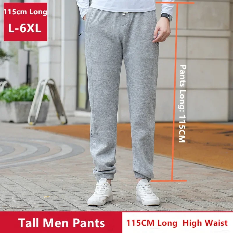115CM-Long-Sweatpants-Tall-Men-High-Waist-Loose-Warm-Stretched-Joggers ...