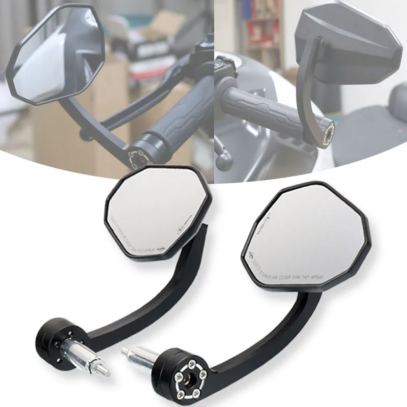 Motorcycle-Rear-View-Mirrors-7-8-22MM-Handle-Bar-End-Mirrors-For-ZH2-ZX ...