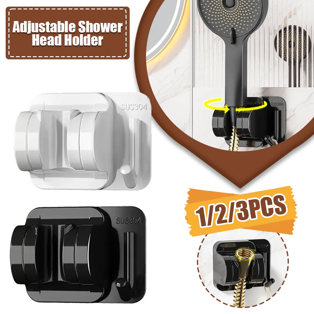 Adjustable-Shower-Head-Holder-Wall-Mounted-Holder-Self-Adhesive ...