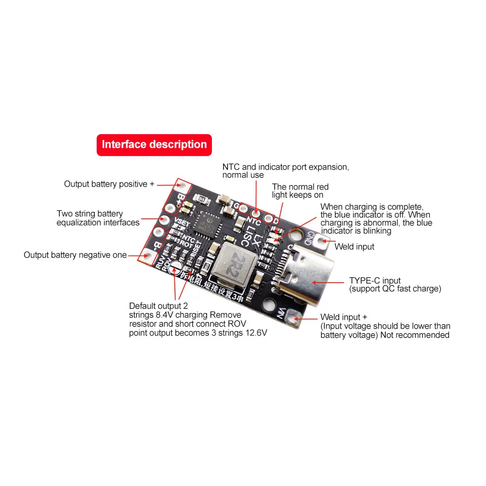 High-power-lithium-battery-pack-Charging-board-2S-3S-BMS-boost-quick ...
