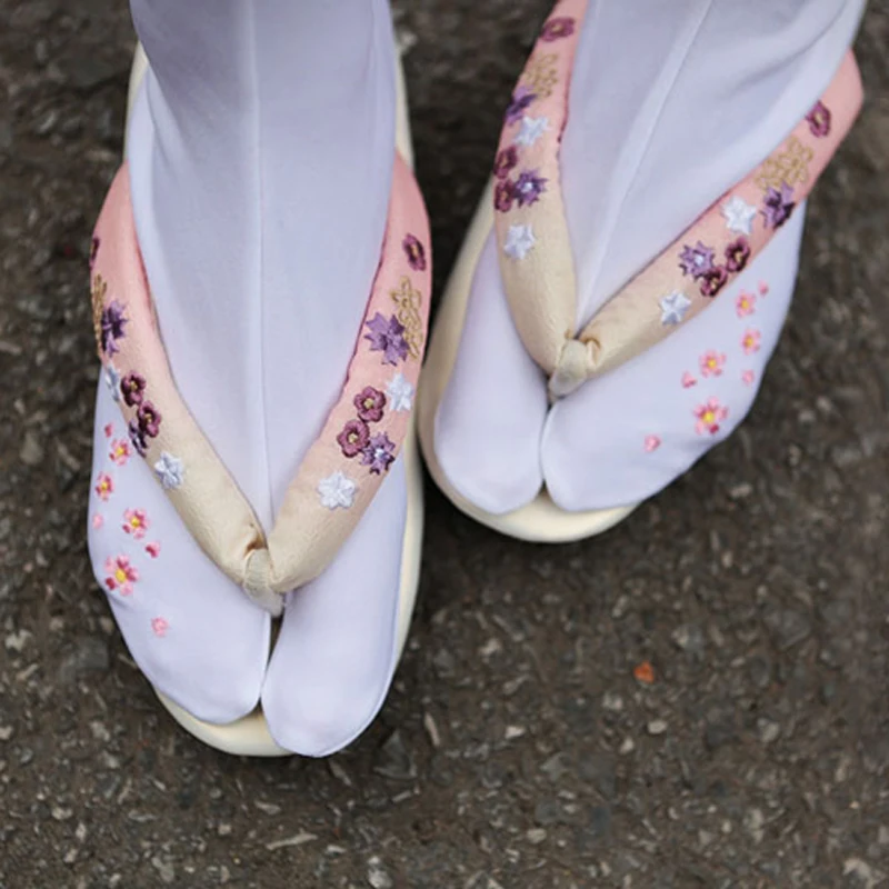 Japanese Traditional Kimono Geta Clogs Women Girls Anime Cosplay Geisha ...