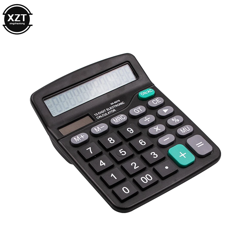 12 Digits Large Screen Electronic Calculator Solar Calculator Dual ...