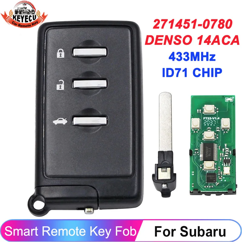 Denso-smart-key-Remote-fobo-14aca-271451-0780-aru-u-para-impreza ...
