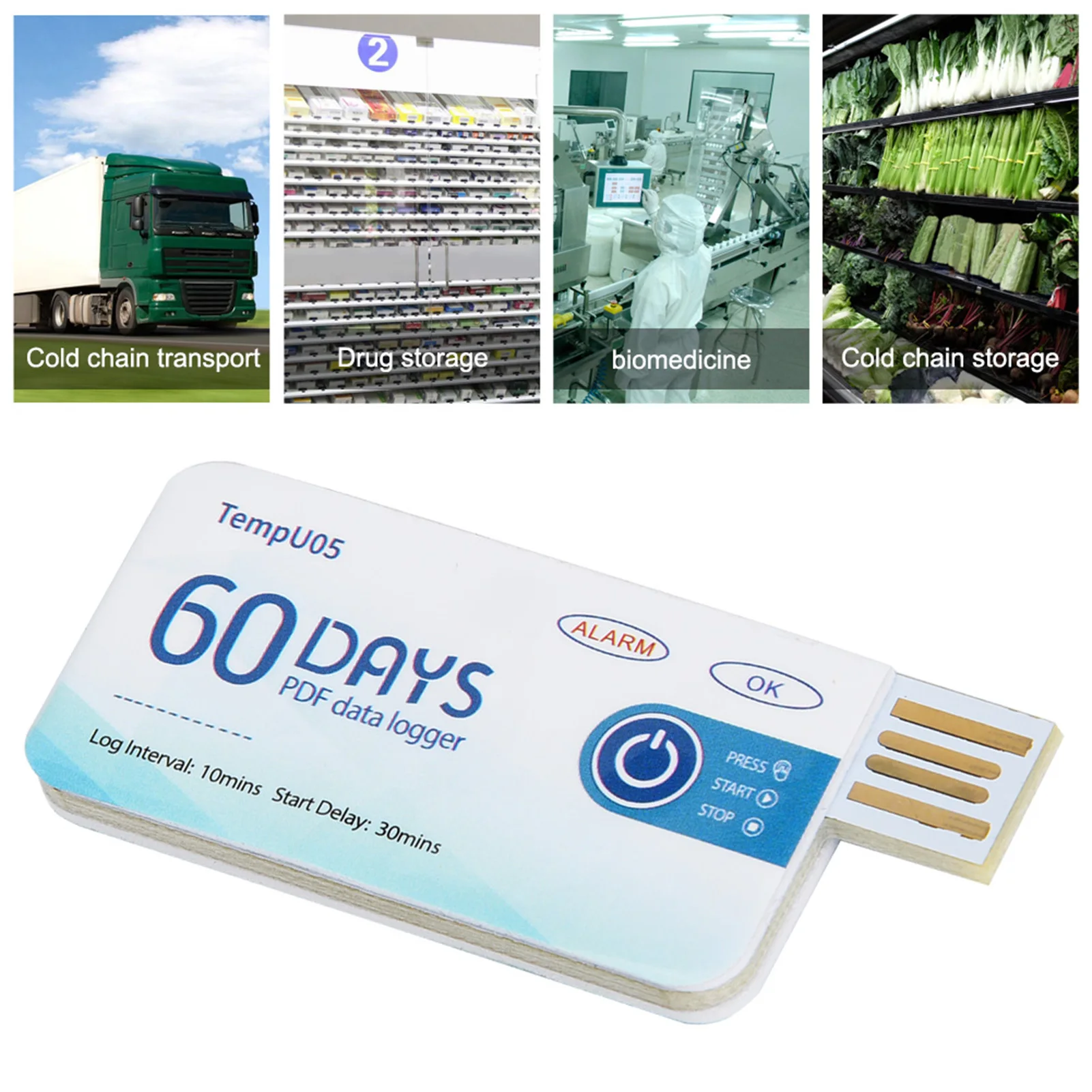 Temperature-Data-Logger-USB-PDF-Report-TempU05-Single-Use-Temperature ...