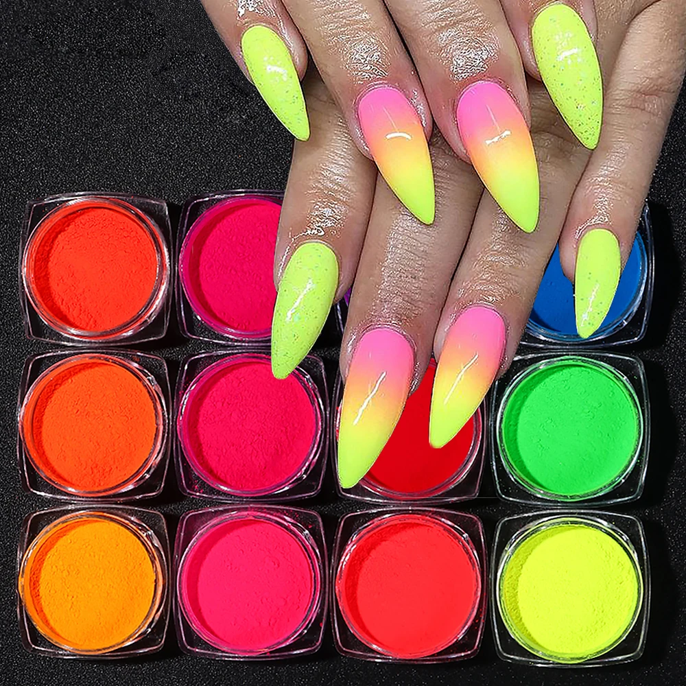 1Box-Neon-Nail-Glitter-Powder-Fluorescent-Rubbing-Pigment-Sequins-Nail ...