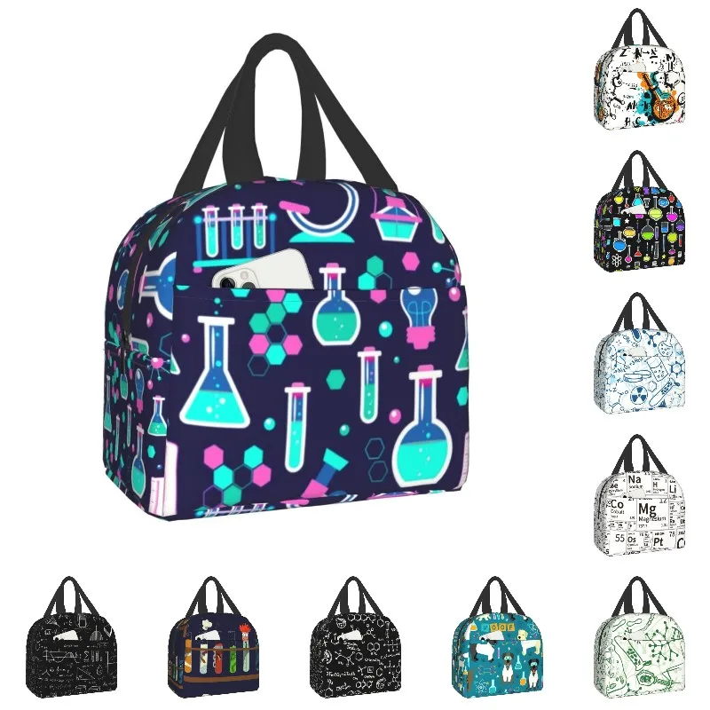Pink-Science-Insulated-Lunch-Tote-Bag-for-Women-Chemical-Lab-Chemistry ...