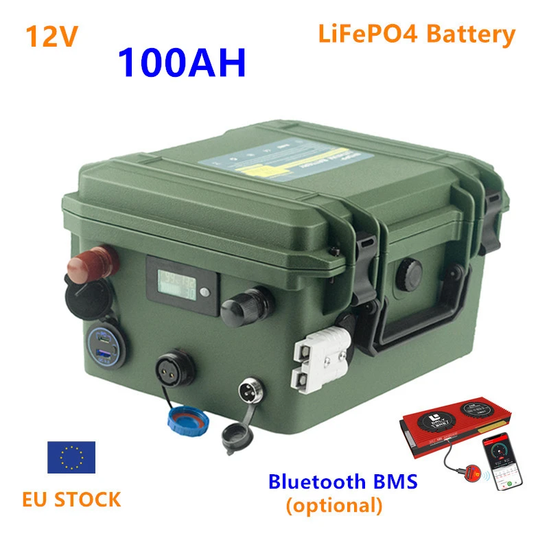 12v 100ah Lifepo4 Battery Pack 12v Lifepo4 100ah Waterproof Lithium Ion ...