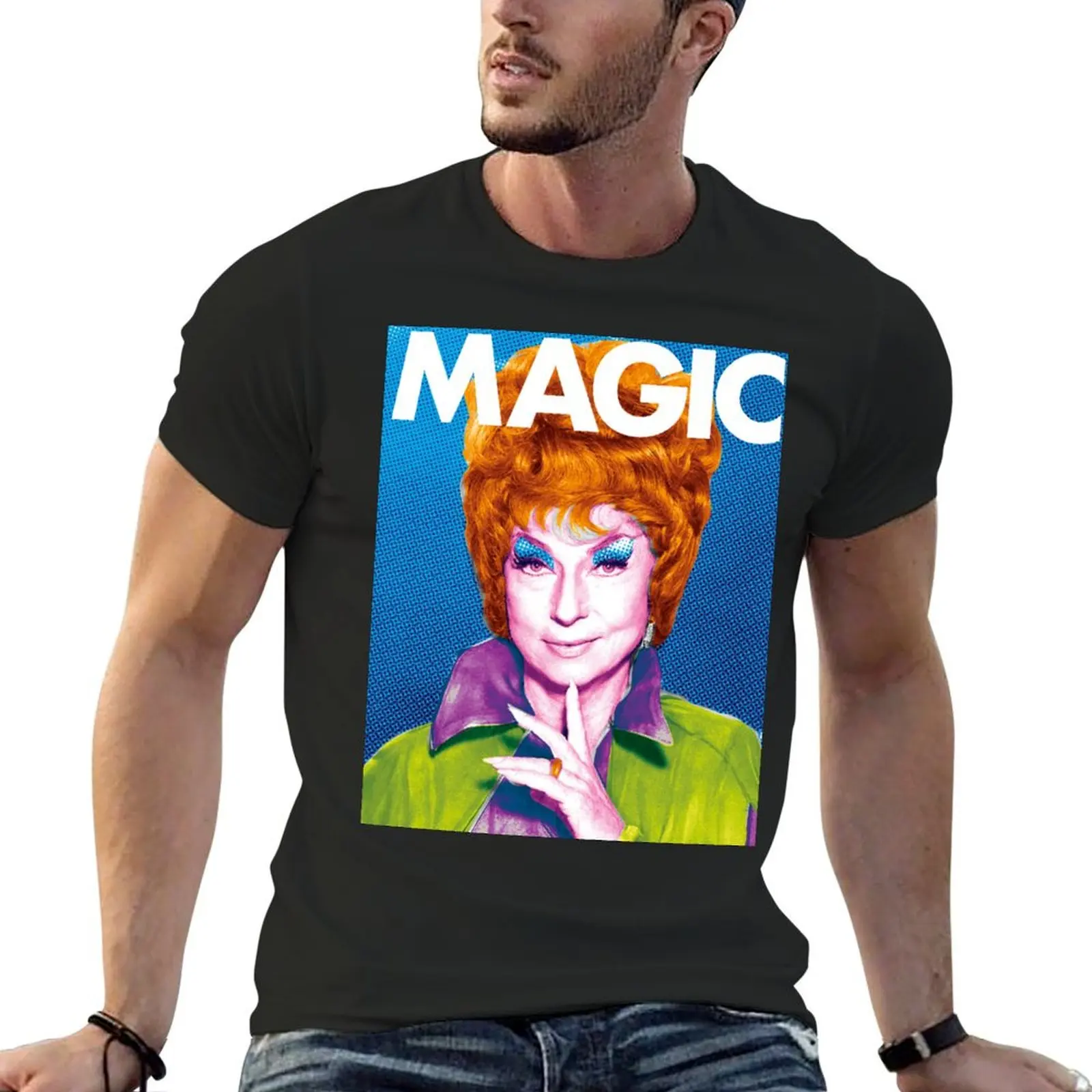 Endora-MAGIC-from-BEWITCHED-Pop-Art-T-Shirt-blue-archive-oversized-t ...