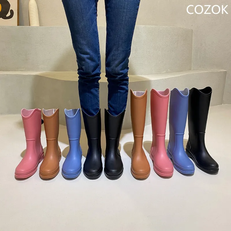 Botas-de-agua-antideslizantes-para-mujer-zapatos-de-lluvia-gomas ...