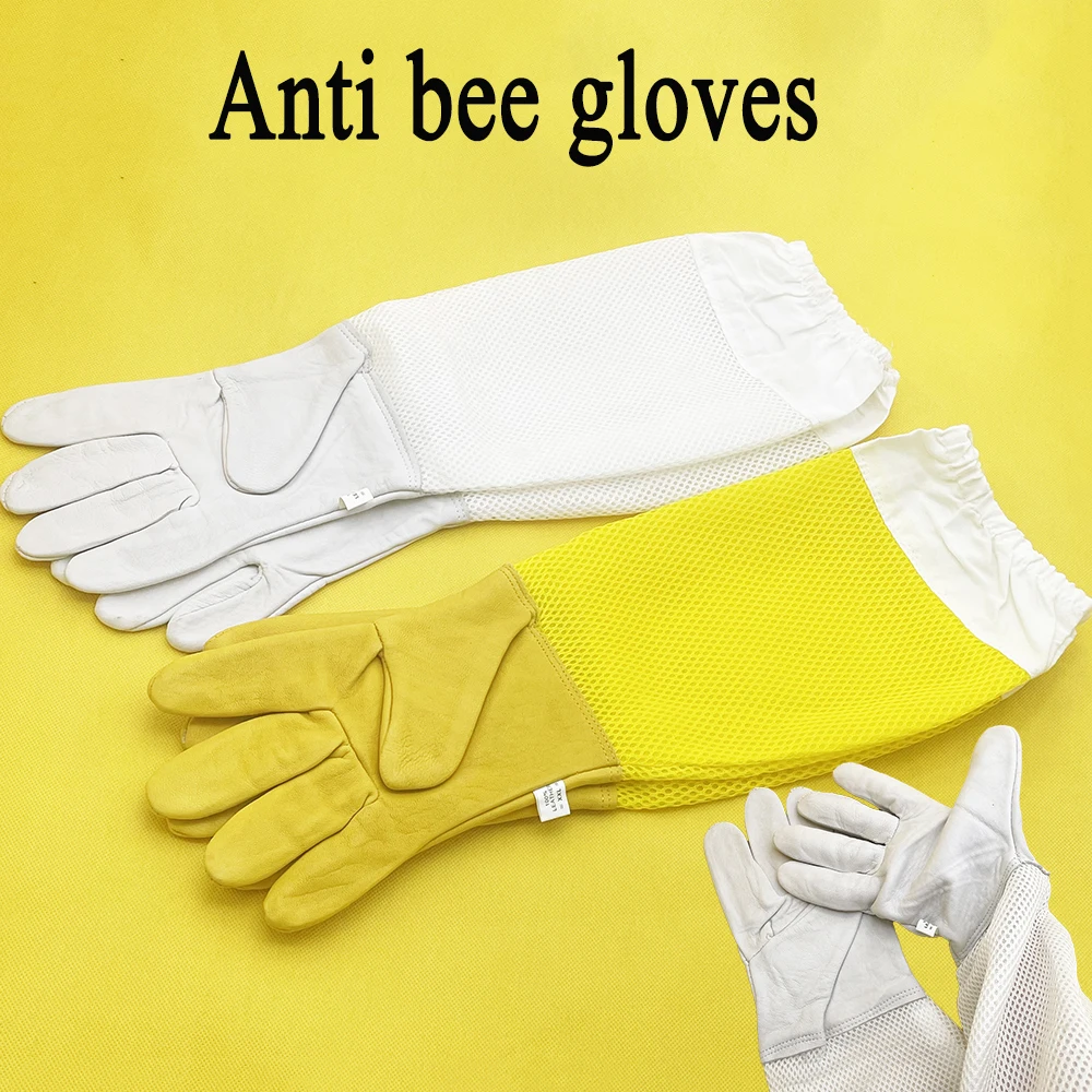 5pair-Beekeeper-Anti-Bite-Protective-Glove-Long-Sleeve-Sheepskin-Anti ...