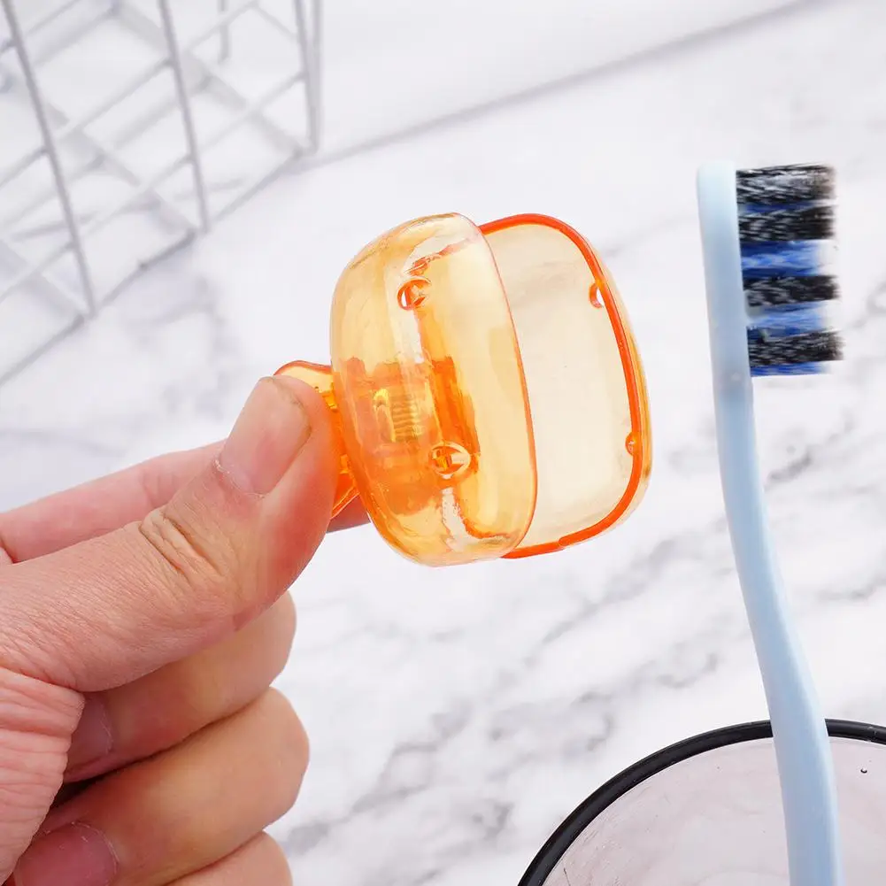 Portable Plastic Toothbrush Head Cover Clips Dustproof Head Protector ...