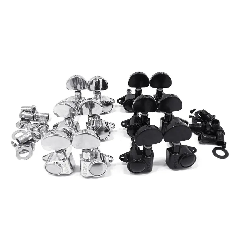6Pcs Guitar Machine Heads Ferrules Threaded Bushings Set with Screws ...
