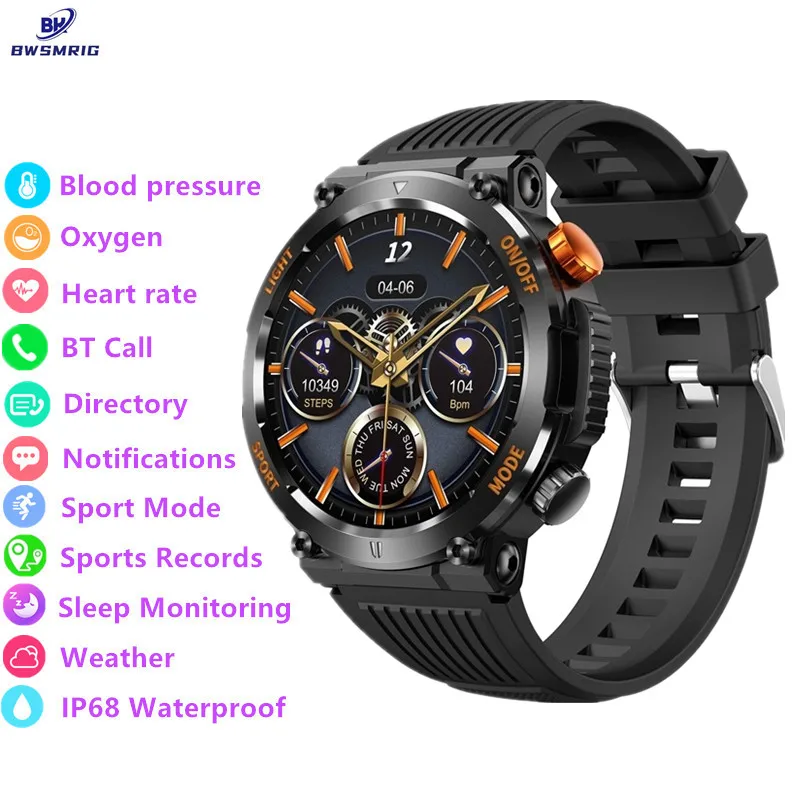 New-Smart-Watch-For-Men-Bluetooth-Call-360-360-Full-Touch-Screen-5ATM ...