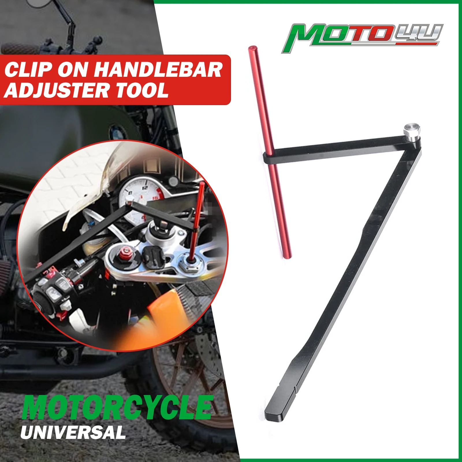 Universal Clip On Handlebar Adjuster tool Alignment Tool SPORT BIKE CBR ...