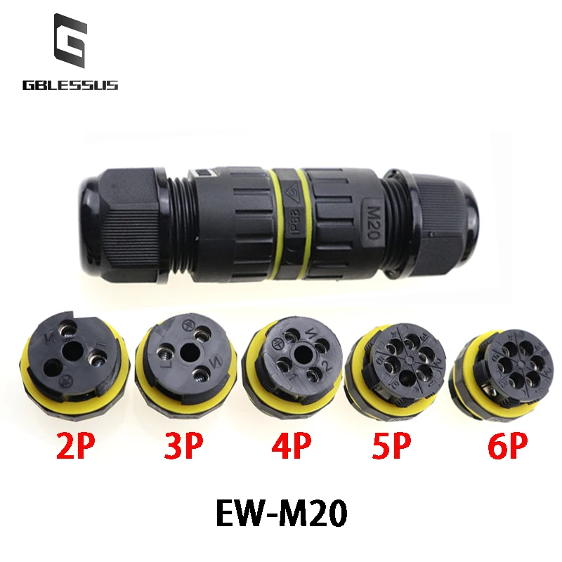 M20-Waterproof-Wire-Connector-2-3-4-5-6-Pin-IP68-Pressure-Outdoor-Cable ...