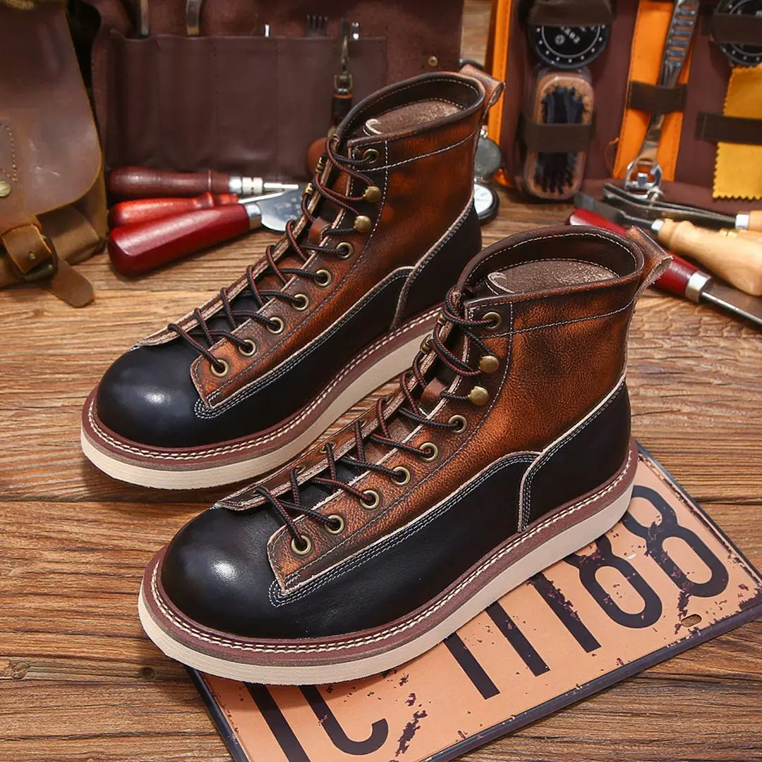 Zapatos-de-cuero-de-vaca-hechos-a-mano-para-hombre-botines-brit-nicos ...