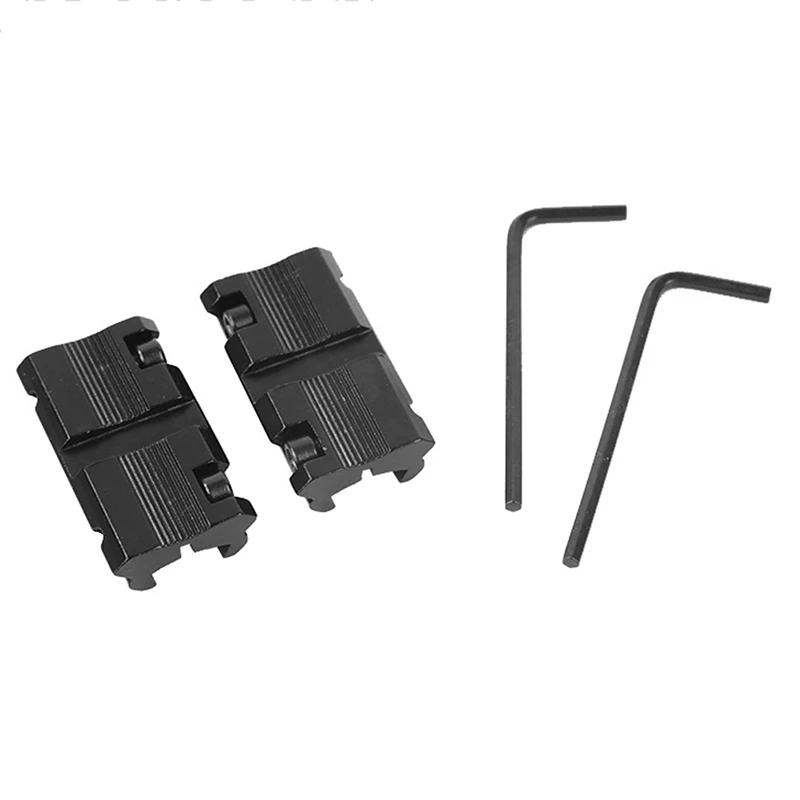 2Pcs Tactical Scope Adapter Mount Base 11mm Dovetail to 20mm Weaver ...