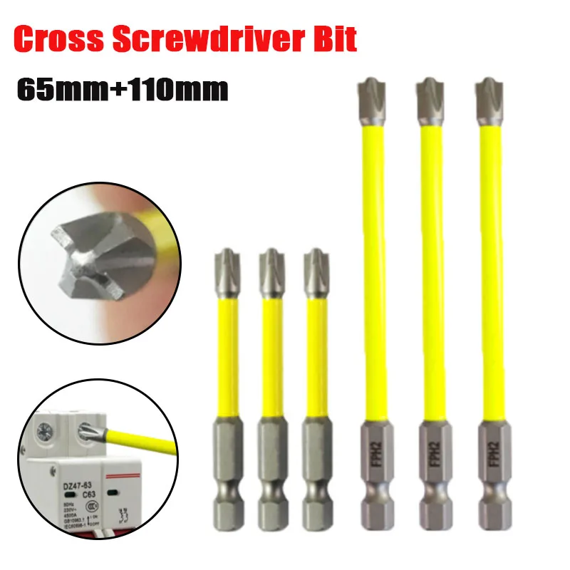 1-2pcs-Magnetic-Special-Cross-Screwdriver-Bit-65-110mm-Alloy-Steel ...