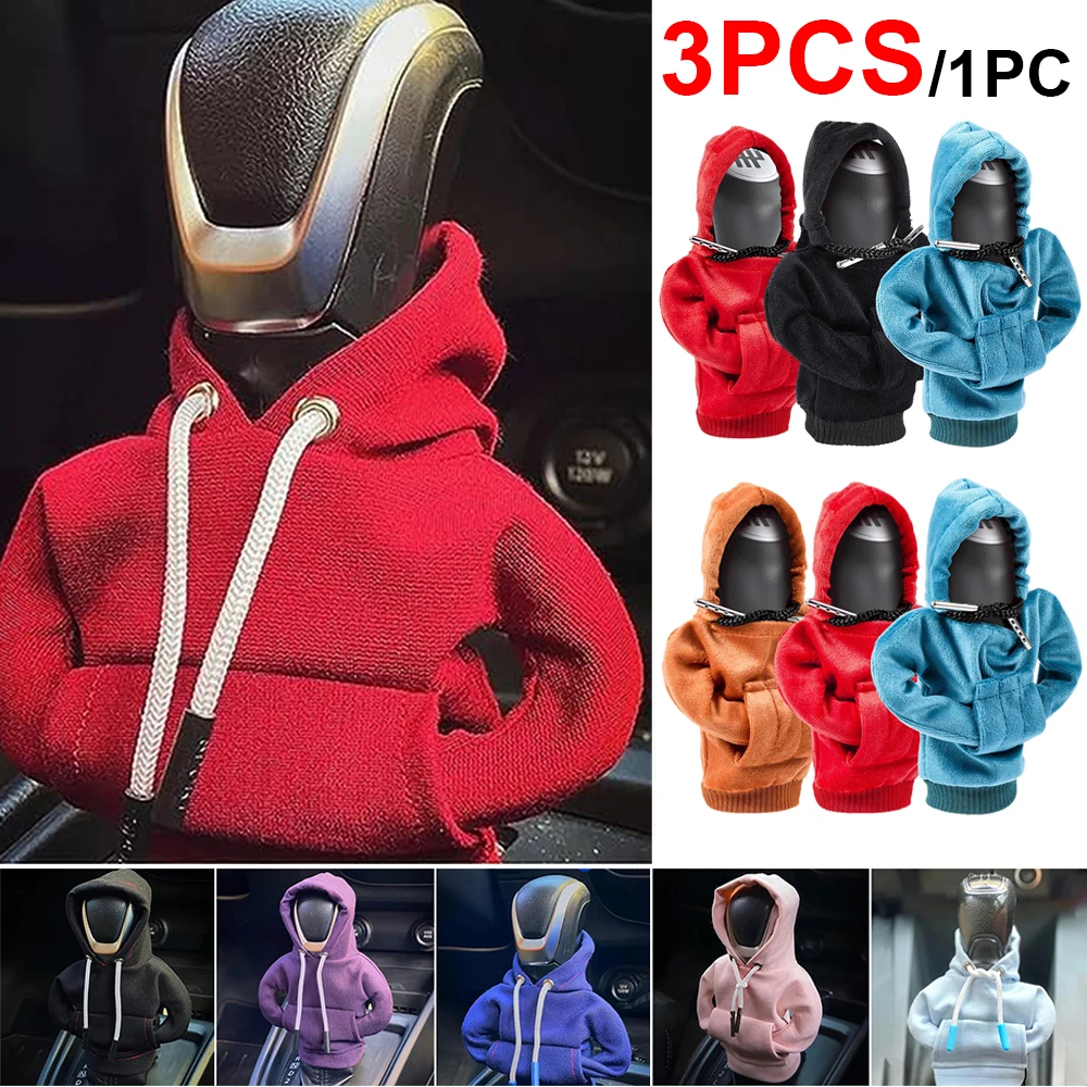 1-3PCS-Car-Gear-Shift-Cover-Fashion-Hoodies-Gearshift-Decor-Manual ...