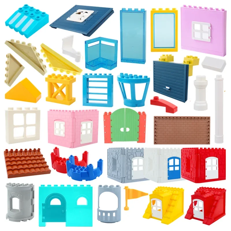 Big Size Building Blocks Castle Tower House Wall Roof Medieval ...