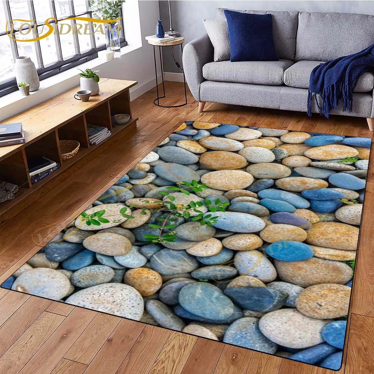Colorful-Cobblestone-Area-Rug-Stone-Carpet-for-Living-Room-Bedroom-Home ...