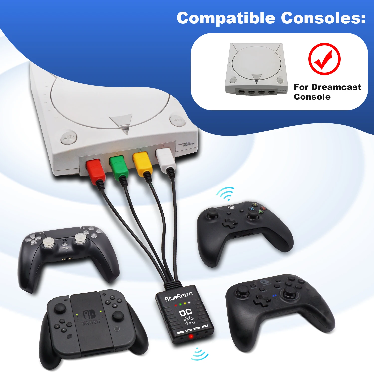 BlueRetro-For-SEGA-DreamCast-DC-Console-Wireless-Game-Controllers ...