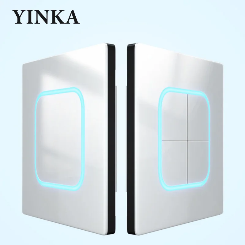 YINKA-Tempered-Glass-Panel-Acrylic-Button-Light-Switch-1-2-3-4-Gang-2 ...