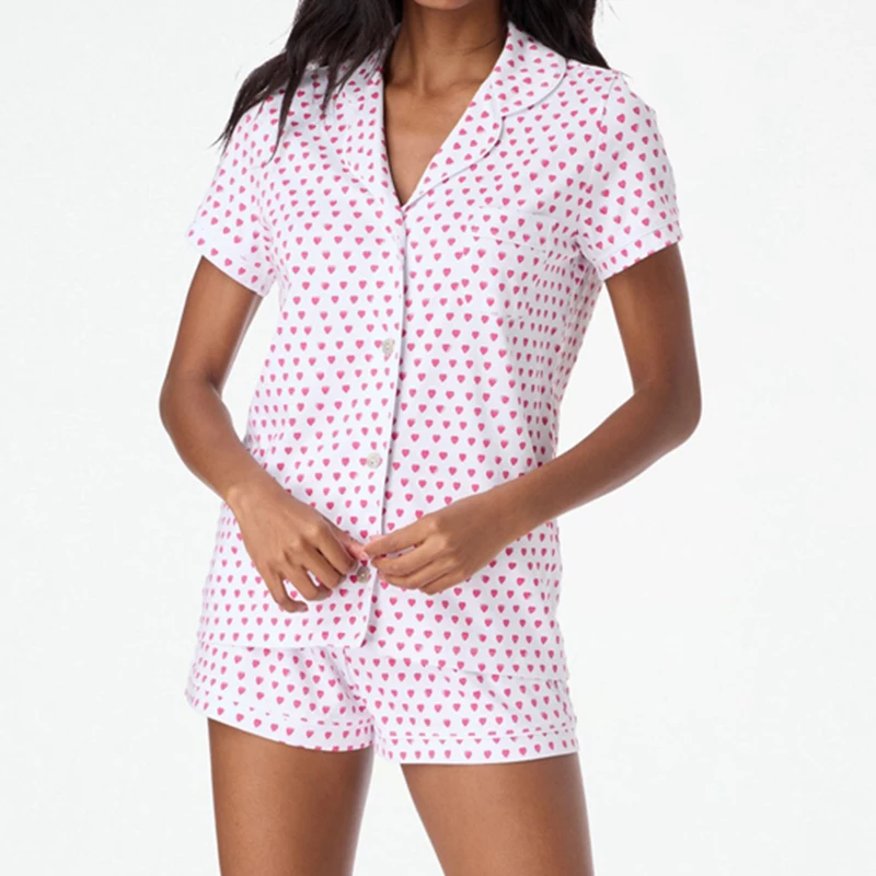 Women-2-Piece-Pajama-Set-Heart-Print-Short-Sleeve-Button-Up-Blouse-T-shirt-Top-Shorts.jpg