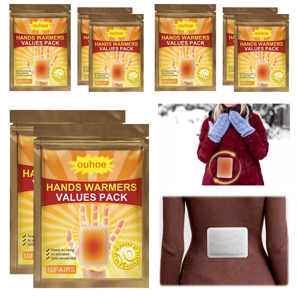 Hand Warm Sticker Self-Adhesive Winter Hand Body Warmer Long Lasting ...