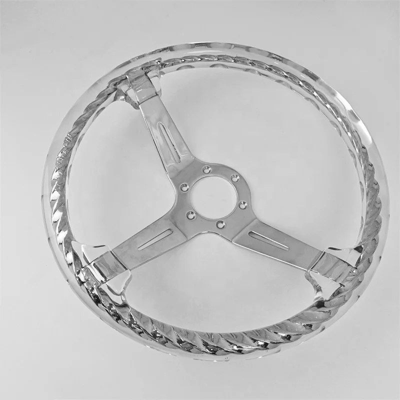 Transparent Crystal Steering Wheel Steel Ring Racing Steering Wheel ...
