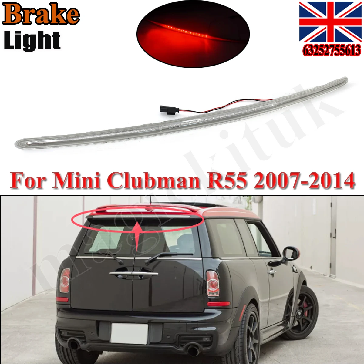 High Mount Stop Light CHMSL Fit For 2007-2014 Mini Cooper R55 Clubman ...
