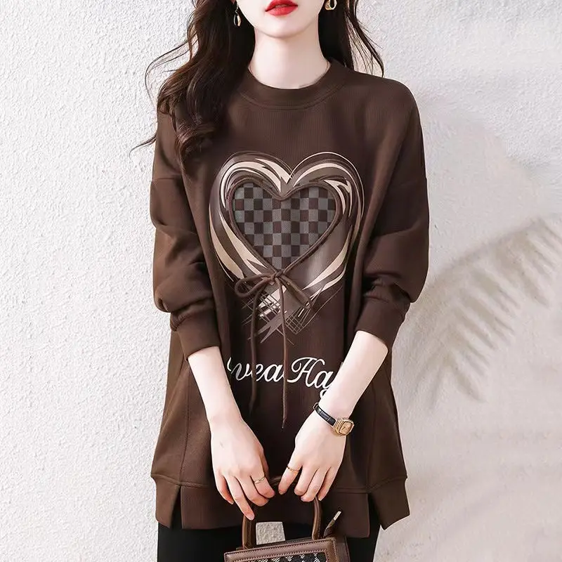 Women-s-Clothing-Heart-shaped-Printed-Pullovers-Spring-Autumn-Korean ...