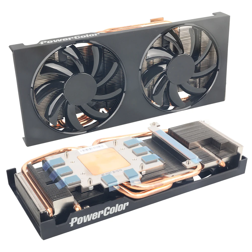 Substituição da placa gráfica original, Dissipador GPU, PowerColor, RX ...