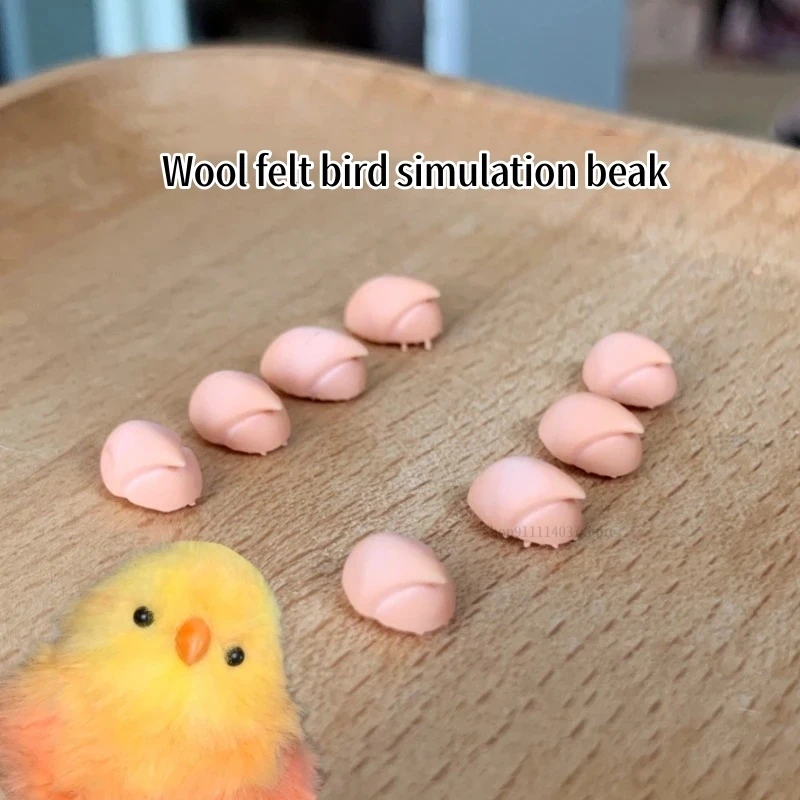 5PCS Simulated Parrot Beak Wool Felt Twist Stick Bird Beak Accessories ...