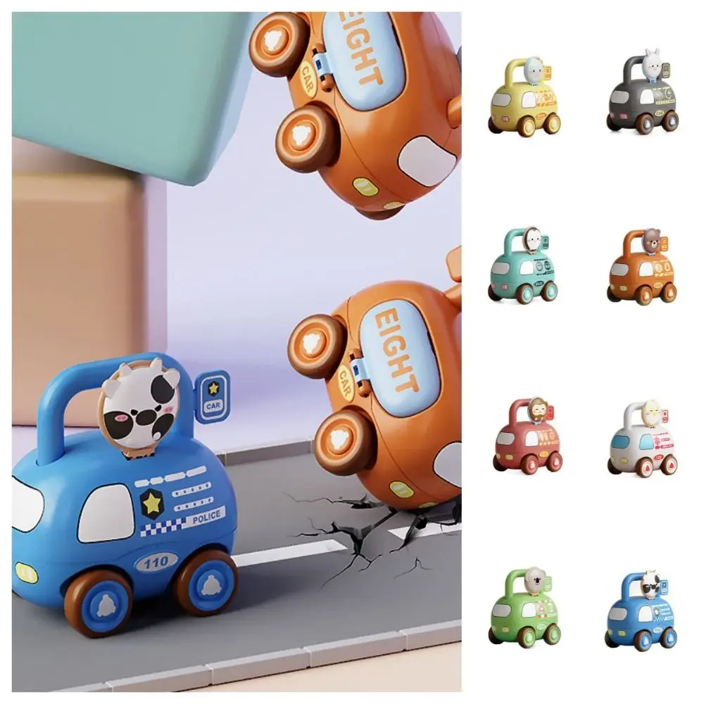 Inertia-Pull-Back-Car-Toys-Mini-Press-Return-Police-Car-Key-Matching ...