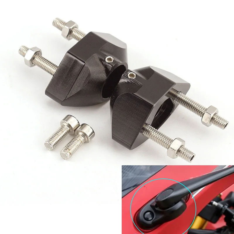 Motorcycle Mount Rearview Side Mirror Fairing Adapter Bracket For ...