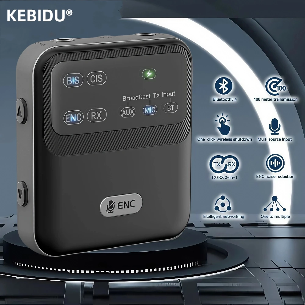 Bluetooth 5.4 Audio Receiver Transmitter AAC ENC Wireless Broadcast ...