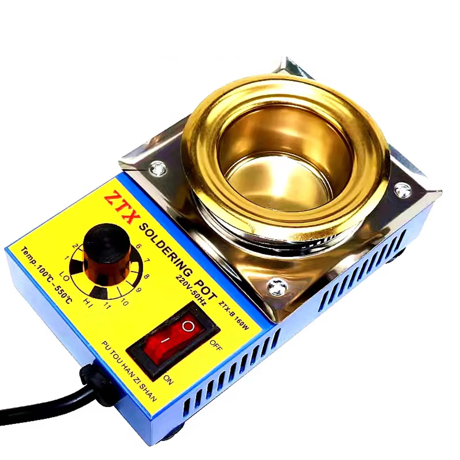 220V Adjustable Temperature Lead Free Solder Pot Tin Stove Melting ...