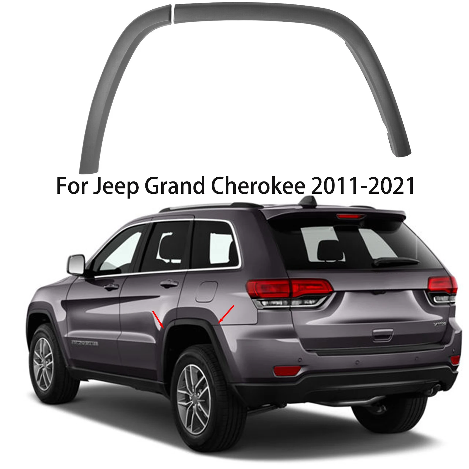 For-Jeep-Grand-Cherokee-2011-2021-Rear-Wheel-Arch-Trim-Molding-Eyebrow ...