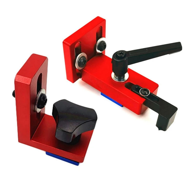 2 Pcs Woodworking T Slot Miter Track Stop Locator Rail Retainer Chute ...