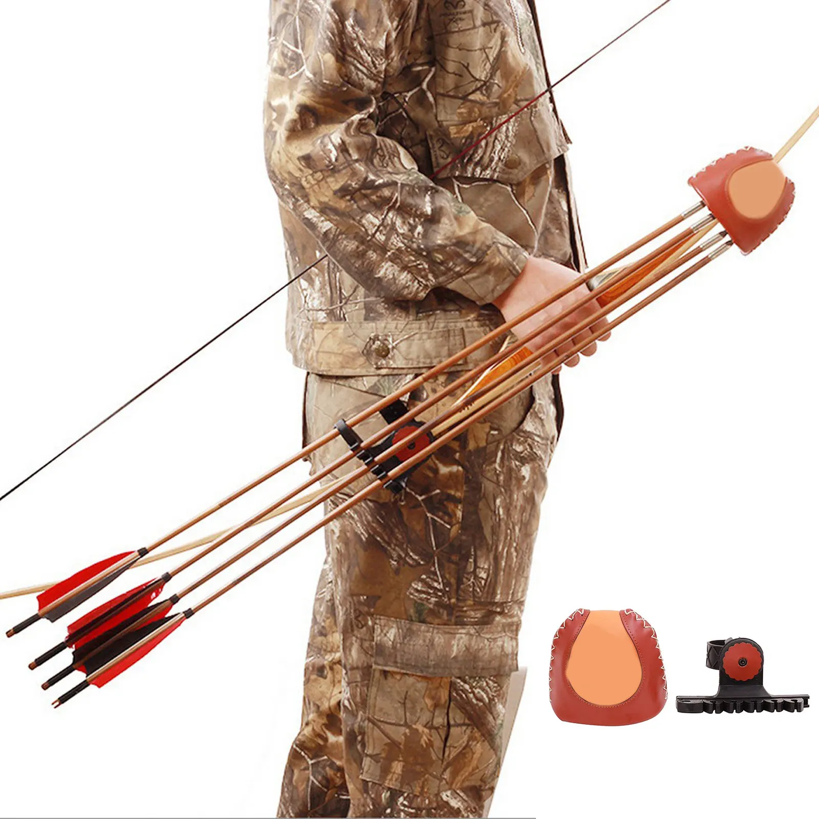 Archery-Strap-on-Arrow-Storage-Box-Quiver-Holder-Traditional-Longbow ...