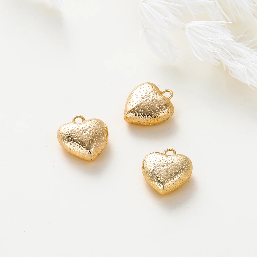 4pcs-12MM-18K-Gold-Color-Brass-Heart-Charms-Pendants-Jewelry-Making ...