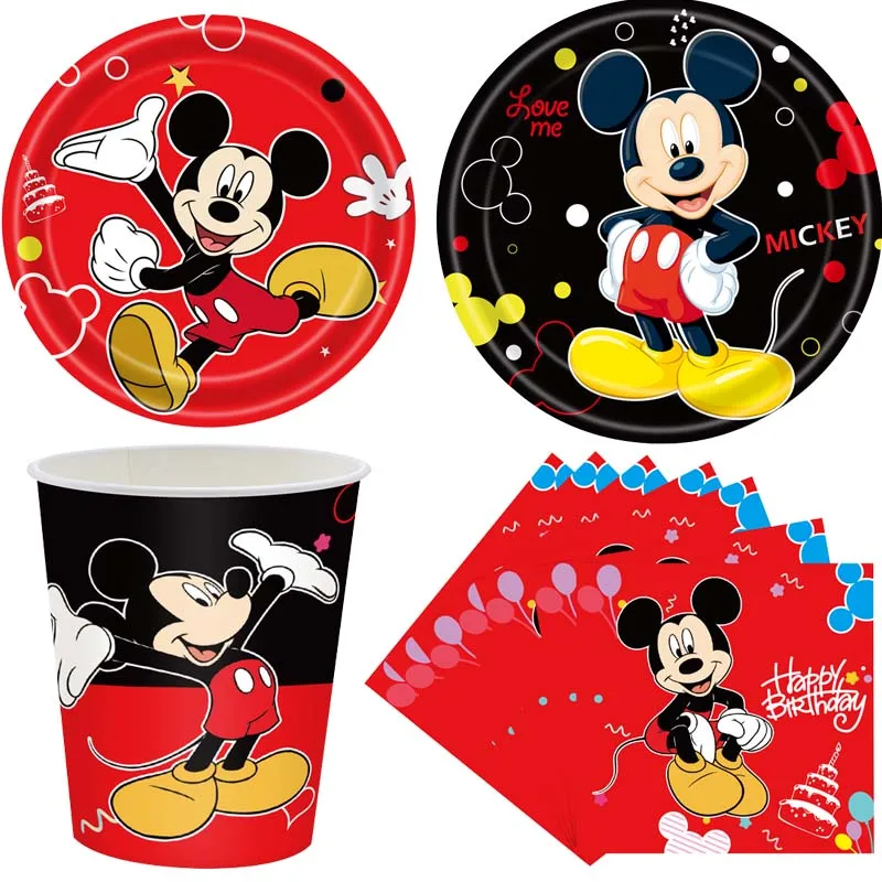 50pcs-Disney-mickey-Mouse-Party-Supplies-Cups-Plates-napkins-Disposable ...