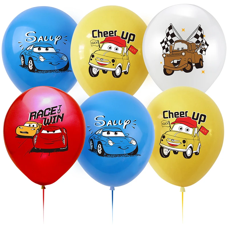 10pcs-Disney-Cars-Theme-Balloon-Lightning-McQueen-Sally-Mater-Luigi ...