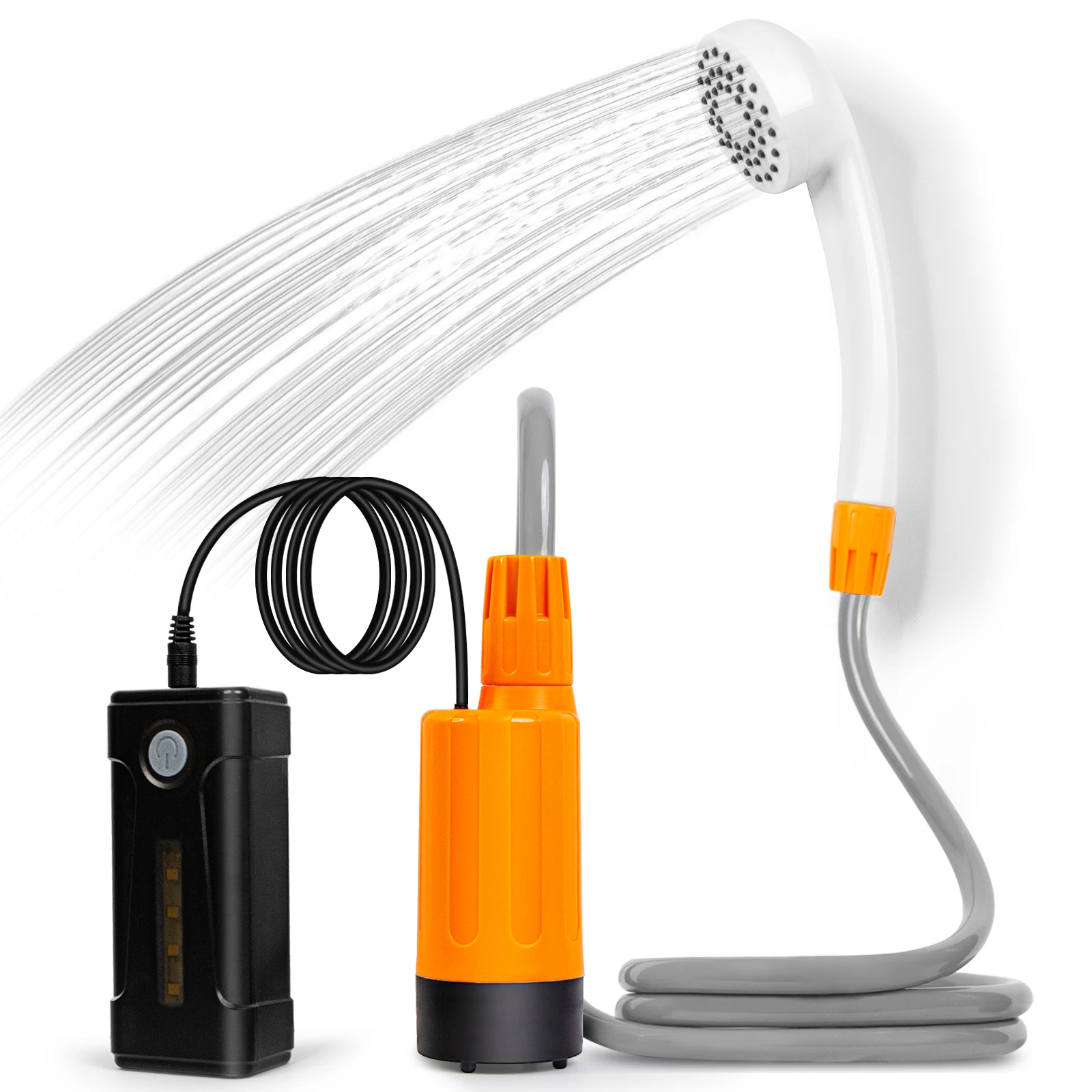 Portable-outdoor-shower-LED-light-USB-charging-electric-shower-suitable ...