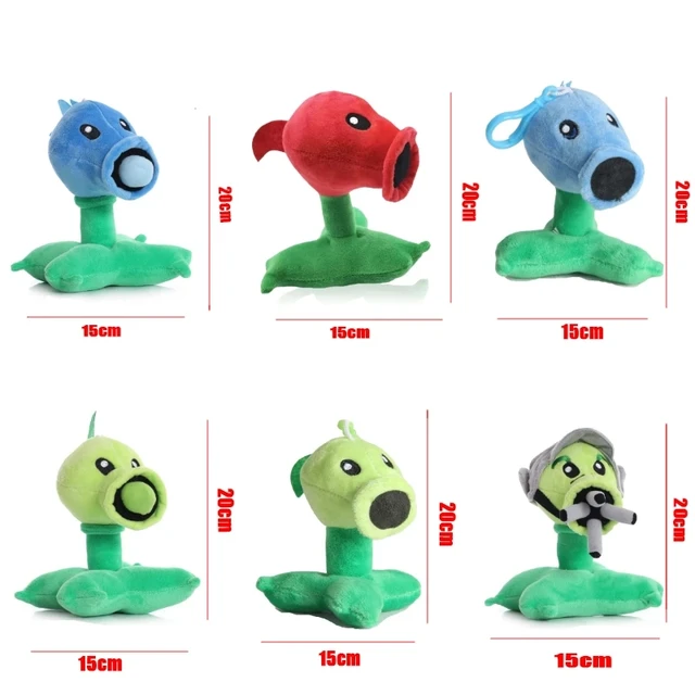 Plants Vs Zombies Plush Peashooter With Pea