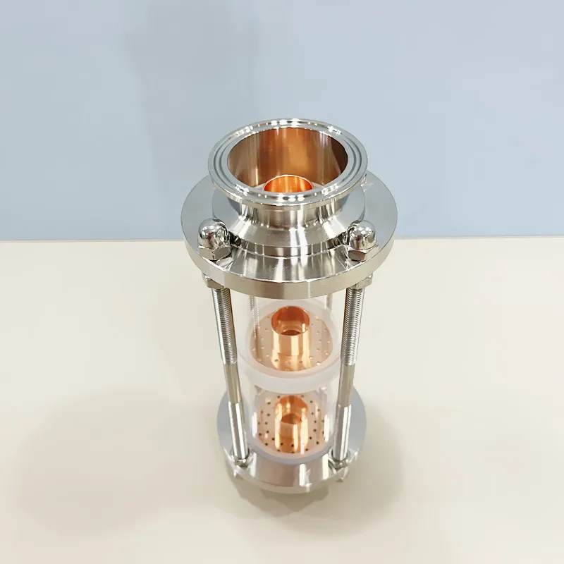 3 Floors 2" Distillation Lens Column With Copper Bubble Platte Sets,Tri ...